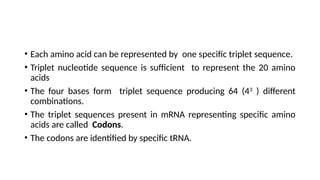 7.GENETIC CODE in detail about genetic code | PPT