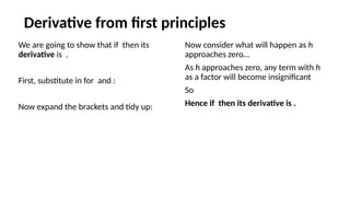 7.1 Slides.pptx; differentiation from first principle | PPTX