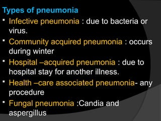 PNEUMONIA : respiratory condition ppt for nursing students | PPTX
