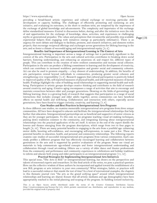 Encouraging Intergenerational Learning through Arts Initiatives (www.kiu.ac.ug) | PDF