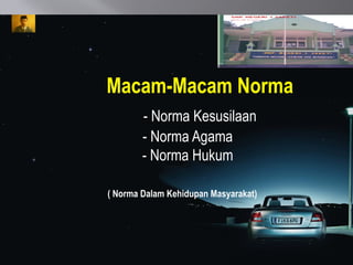 Macam-macam ( Norma Kesopanan,Norma Agama, Norma Hukum ) | PPTX