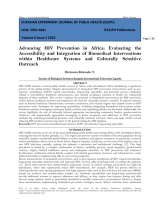 Advancing HIV Prevention in Africa: Evaluating the Accessibility and ...