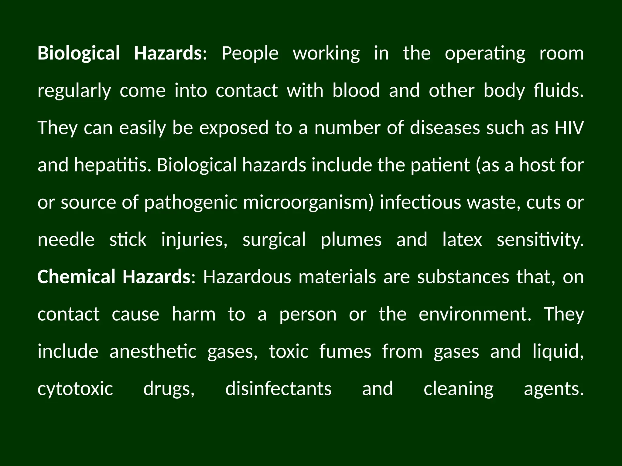 7. Operating room hazards.class notes pptx | PPTX