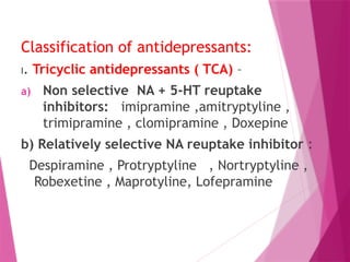 7.Antidepressants.pptx.................. | PPTX