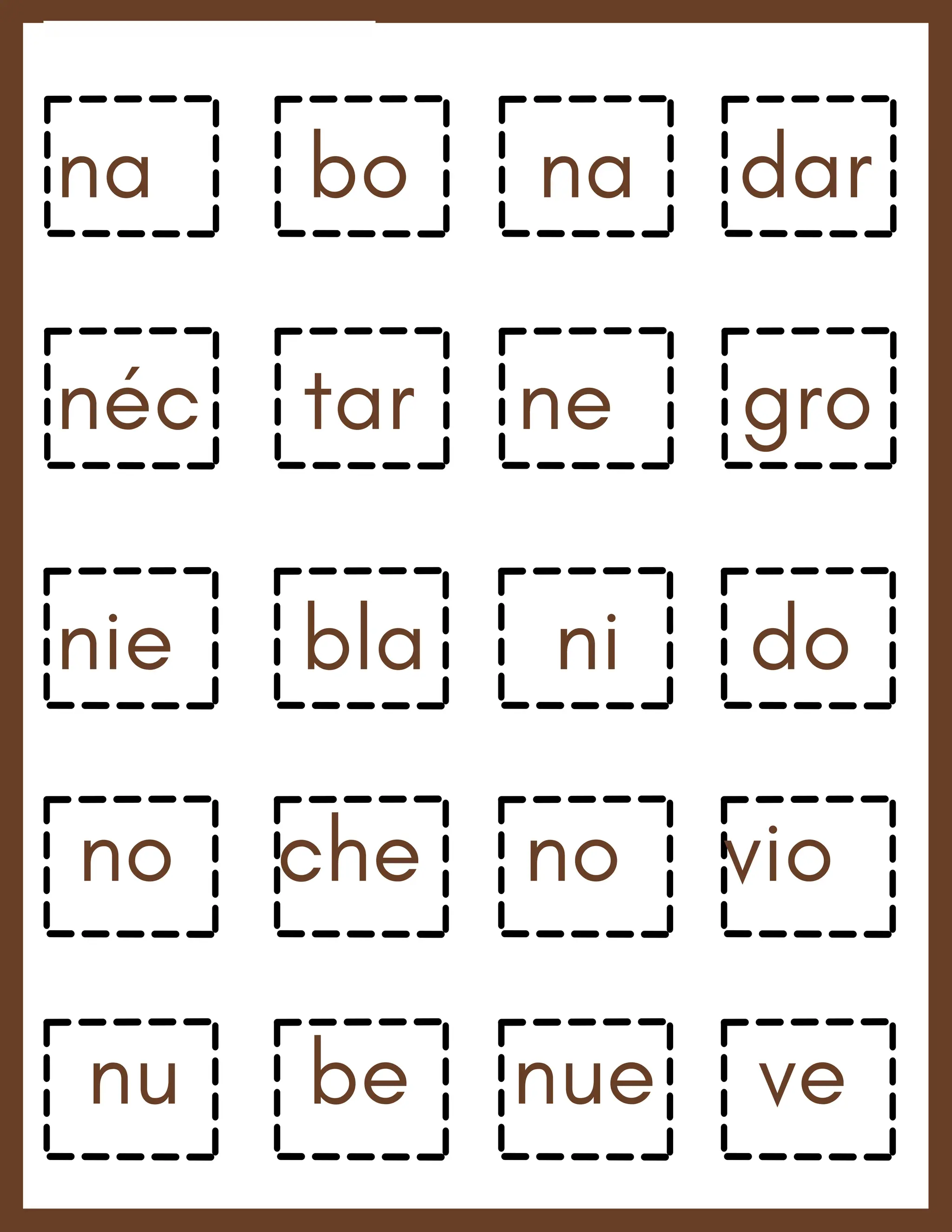 7. MIS PRIMERAS SÍLABAS. silabas para aque los niños conozcan las ...