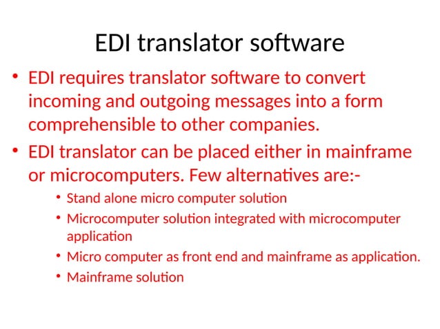 Electronic data interchange, data and types. | PPTX