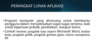SISTEM PERANGKAT LUNAK yang terdapat pada komputer | PPTX