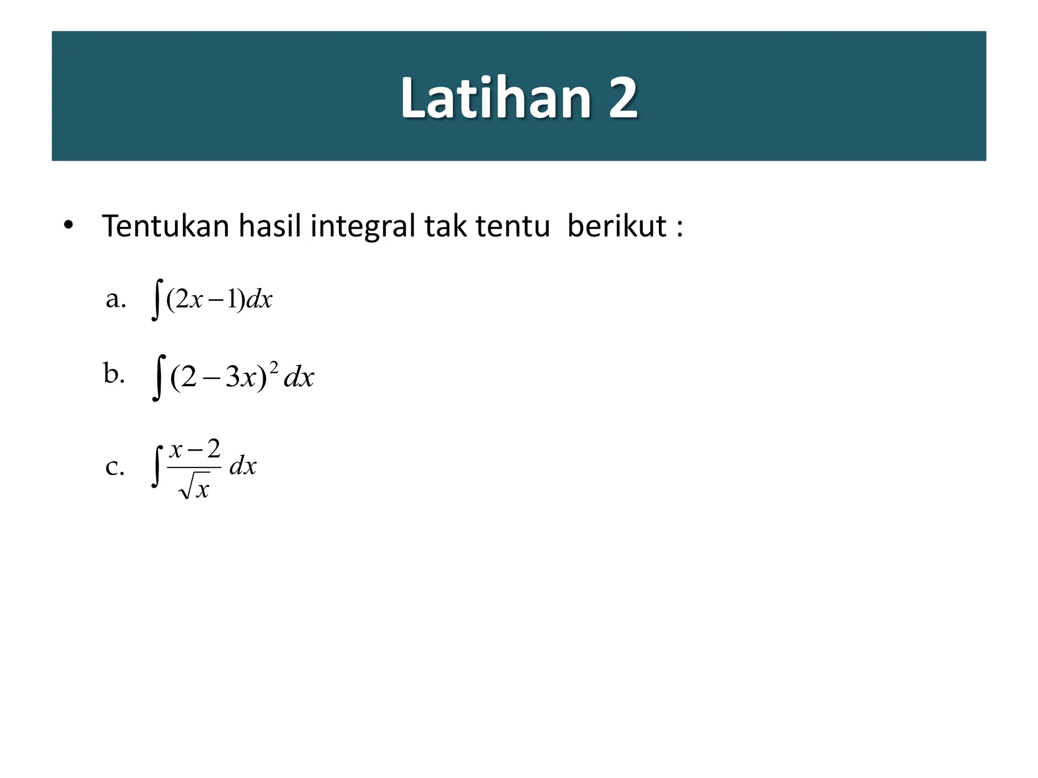 materi integral matematika teknik sipil. | PDF