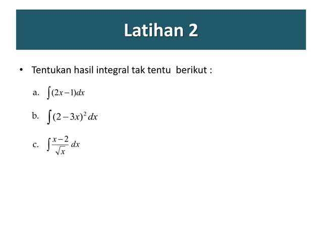 materi integral matematika teknik sipil. | PPT