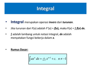 materi integral matematika teknik sipil. | PDF