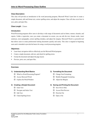 7. Intro to Word Processing.pdf IT for medics | PDF