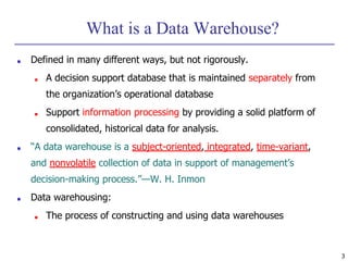 Data Warehouse Introduction - Data Mining | PPT