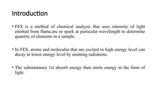 Flame Emission Spectroscopy(Instrumental analysis) | PPTX