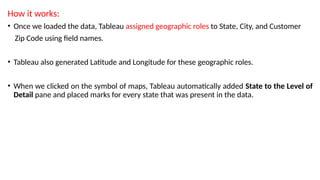 7. Creating MAPS.pptx Maps in tableau indepth | PPTX