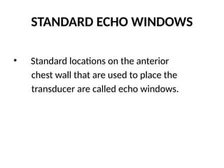 Echo windows: basic concepts and some points | PPTX