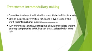 Tibial shaft fractures Managing soft tissues and infection | PPTX