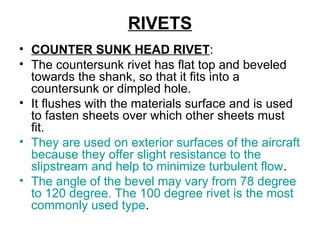 Aircraft Rivets - Describes classifications of Rivets | PPT
