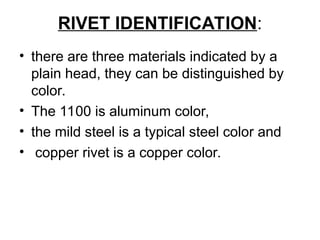 Aircraft Rivets - Describes classifications of Rivets | PPT