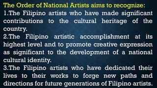grade 12 7. Q1 LESSON 7.pptx NATIONAL ARTIST OF THE PHILIPPINES | PPTX