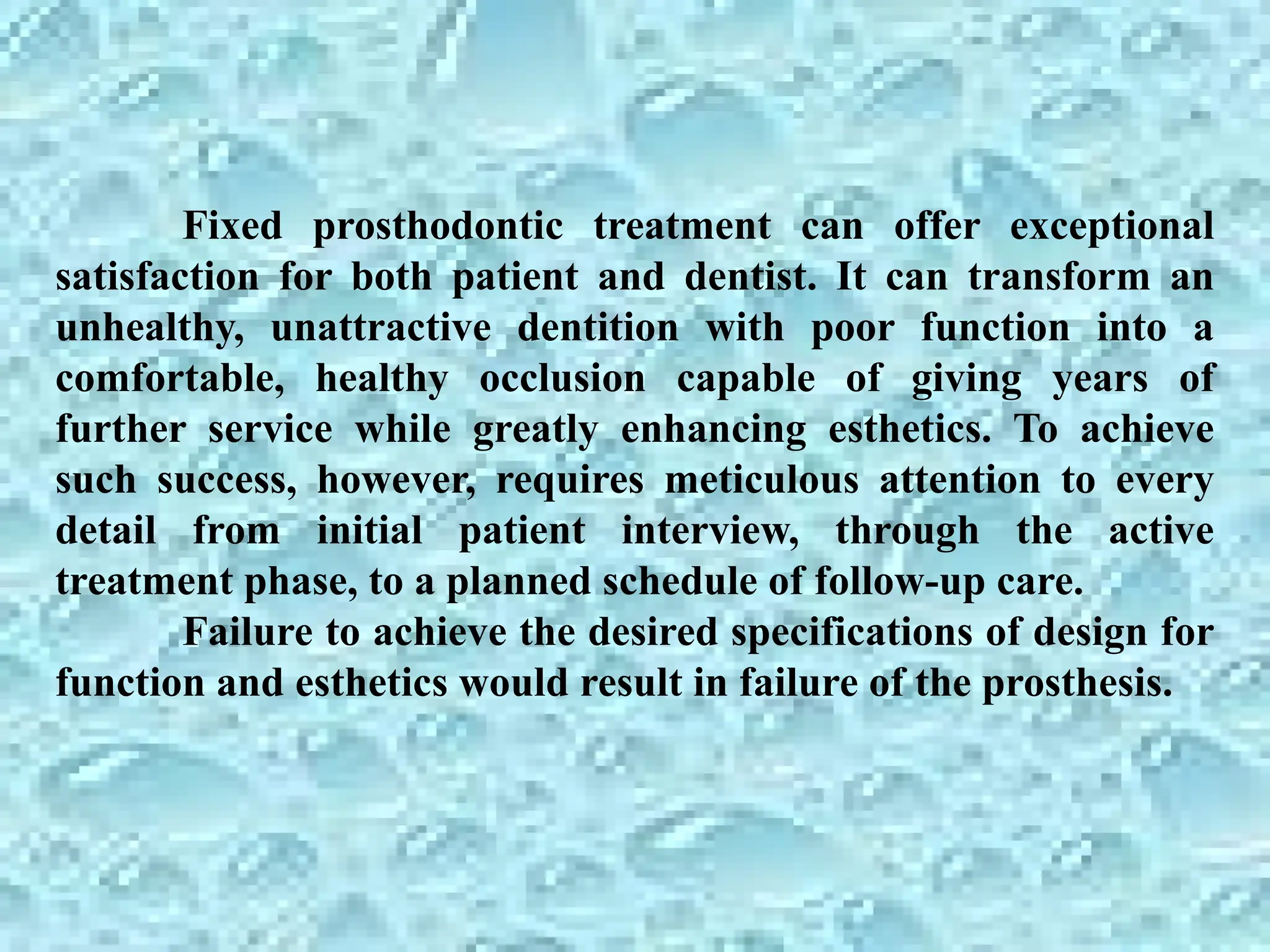 Failures in Fixed partial denture in prosthodontics | PPTX