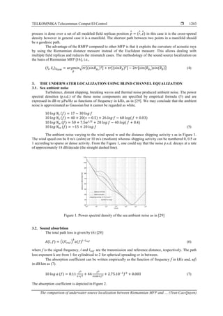 The comparison of underwater source localization between Riemannian MFP ...