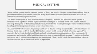 FUNDAMENTALS OF DIFFERENT INDIAN MEDICAL SYSTEMS | PPTX
