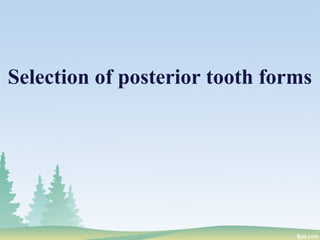 7. Selection of posterior tooth forms.ppt