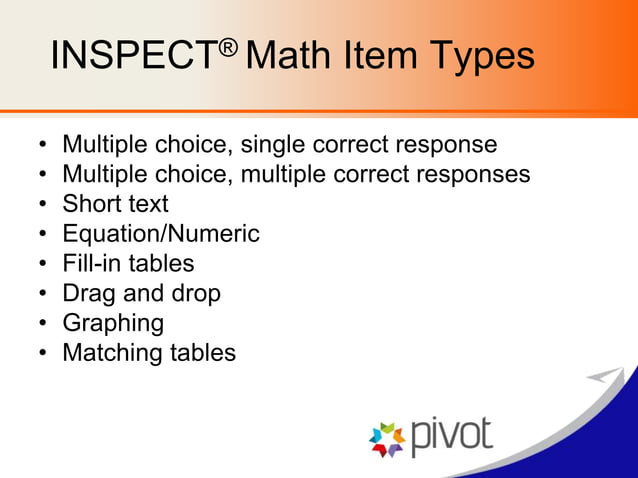 Pivot INSPECT® Indiana's Formative Assessment Solution | PPTX ...