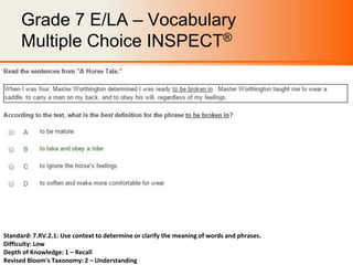Pivot INSPECT® Indiana's Formative Assessment Solution | PPT