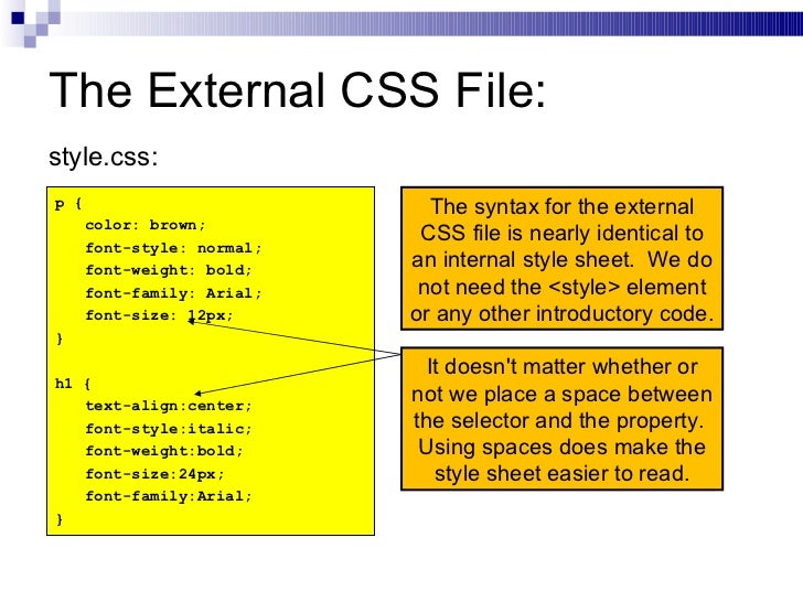 7 2 External Style Sheets 7 2 External Style Sheets