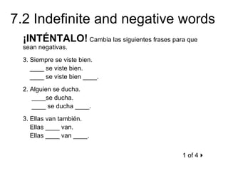 7.2 Indefinite and negative words | PPT