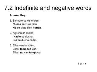 7.2 Indefinite and negative words | PPT