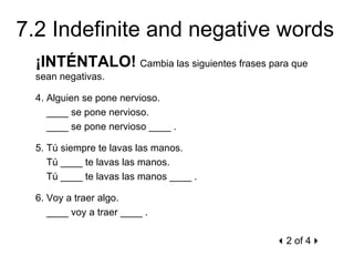 7.2 Indefinite and negative words | PPT