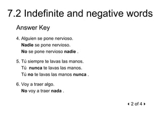 7.2 Indefinite and negative words | PPT