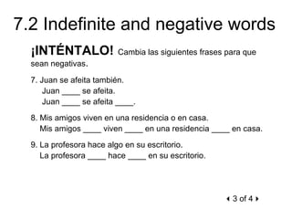 7.2 Indefinite and negative words | PPT