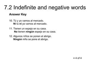 7.2 Indefinite and negative words | PPT