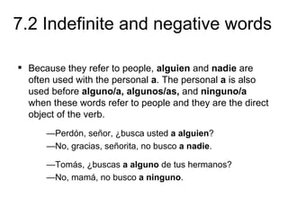 7.2 Indefinite and negative words | PPT