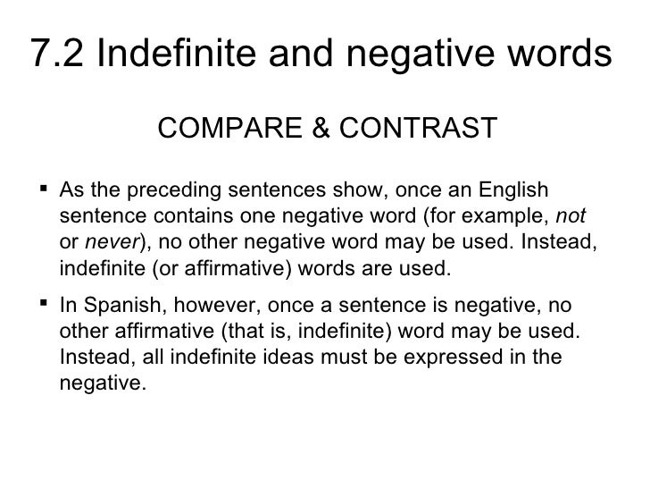 Negative words in spanish - Dergraphics