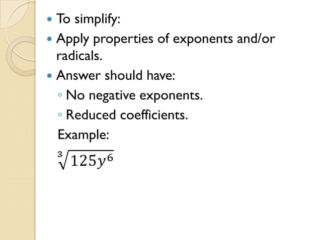 7.2 properties of rational exponents | PPTX | Physics | Science