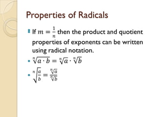 7.2 properties of rational exponents | PPTX