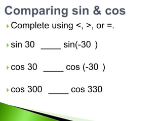 7 3 the sine and cosine functions | PPTX