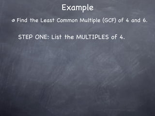 7-4 Common Multiples and LCM | PPT