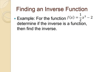 7.4 inverse functions | PPTX