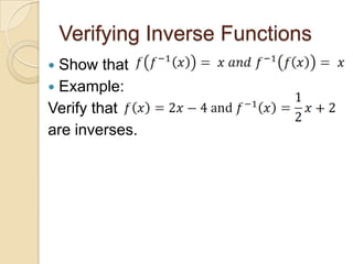 7.4 inverse functions | PPTX