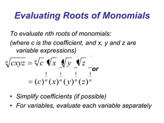 6-1 nth roots reg | PPT