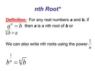 6-1 nth roots reg