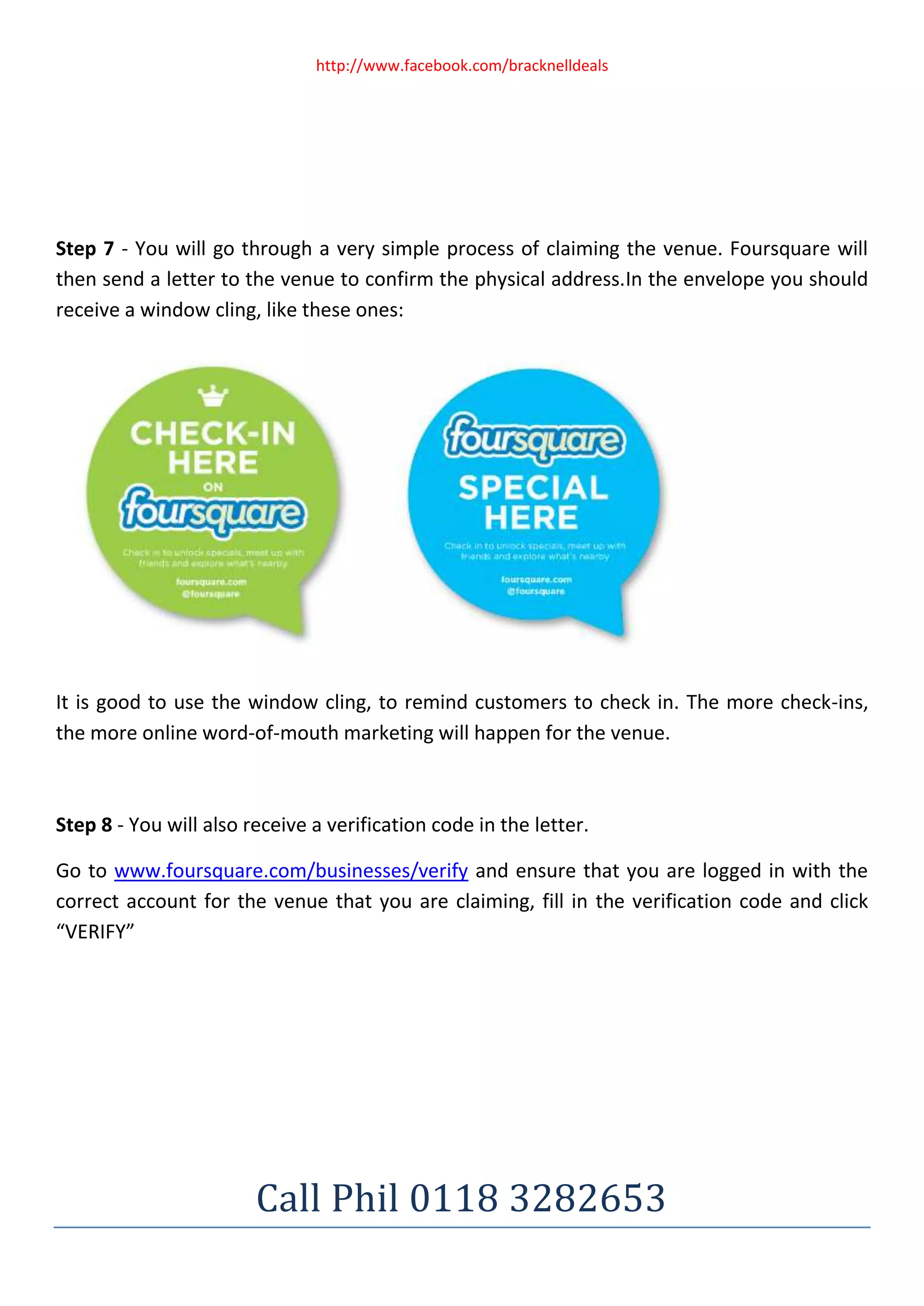 How To Set Up Foursquare | DOC | Internet | Computing