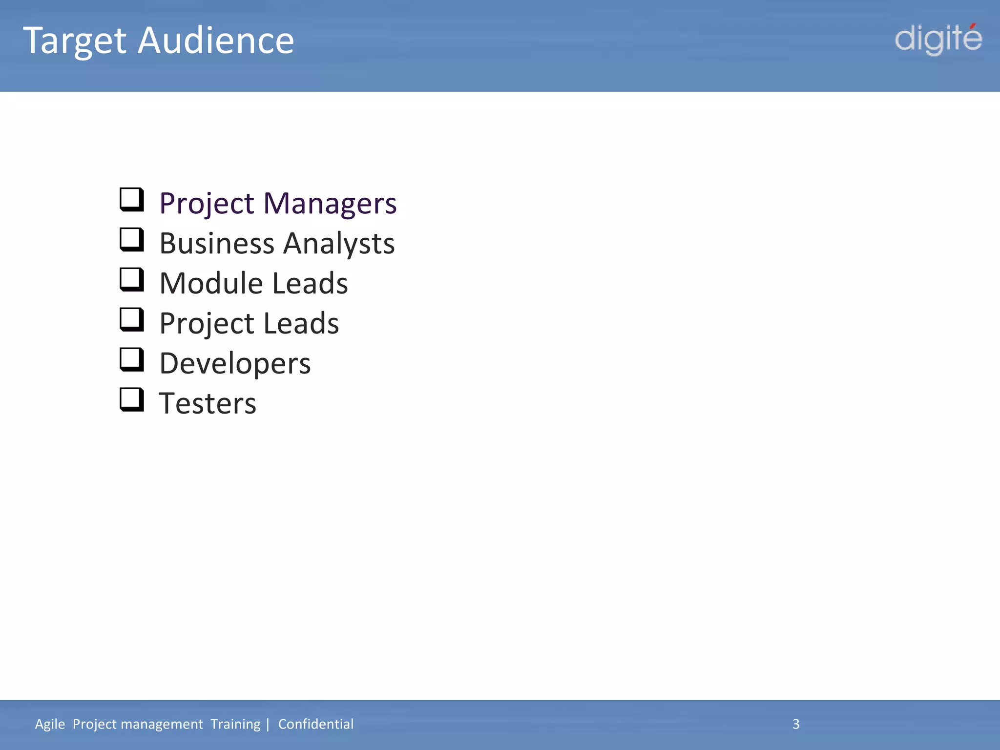 Digite - Project Management Training | PPT
