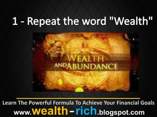5 exercises to attract wealth | PPTX