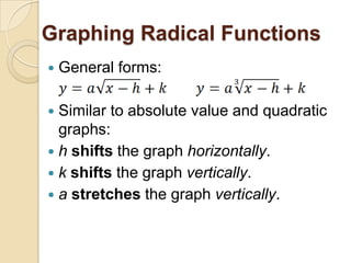 7.5 graphing square root and cube root functions | PPTX